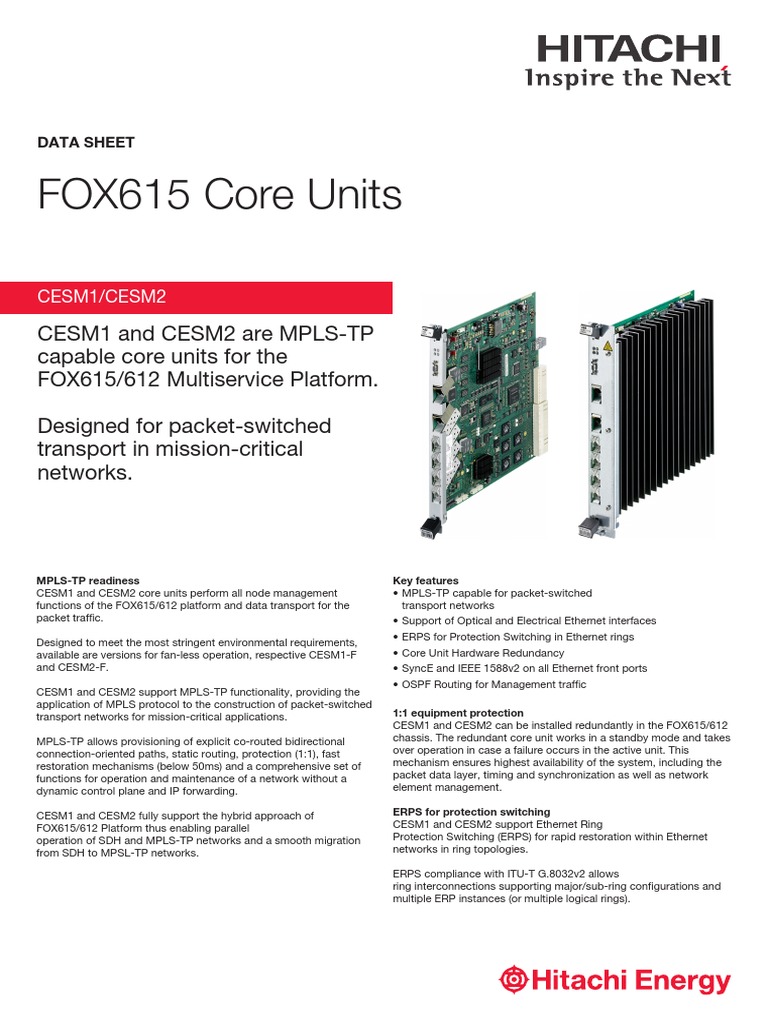 05 FOX61x CESM1&2 Factsheet - 2022 (4CAE000904) | PDF | Computer Network | Packet Switching