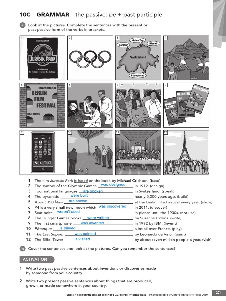 Revision Passive Grammar 10C Final | PDF | Cognitive Science | Language Mechanics