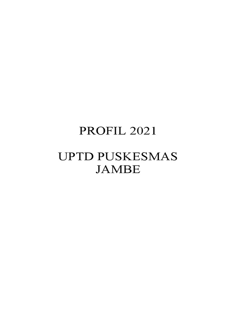 PROFIL PKM Jambe 2021 Baru | PDF