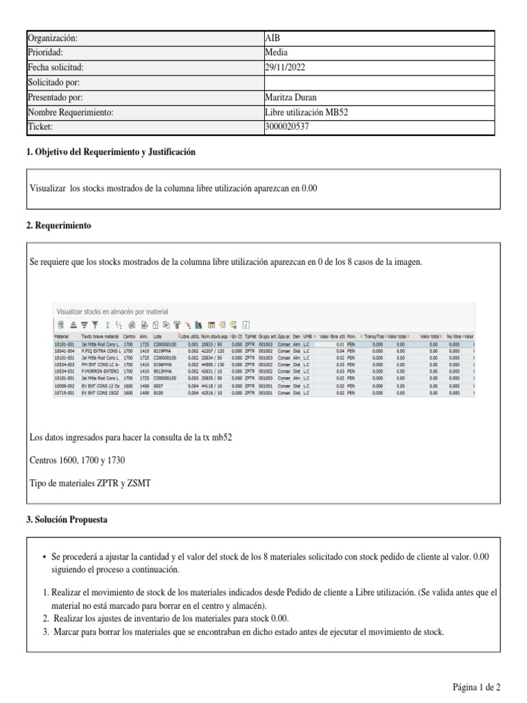 REQ-3000020537-AIB-Libre Utilización MB52 | PDF | Inventario | Business