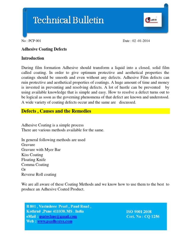 ADHESIVE Coating Defects Causes Remidies Final-140101195555-Phpapp02 ...