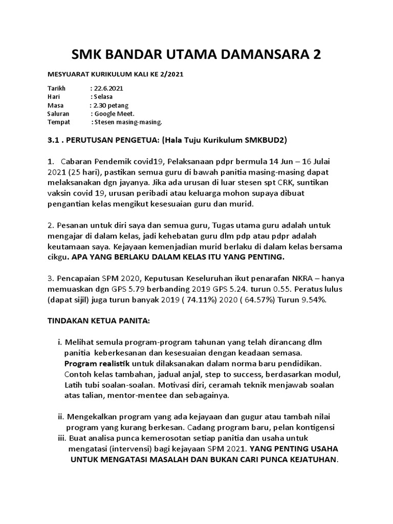 Perutusan Pengerusi | PDF