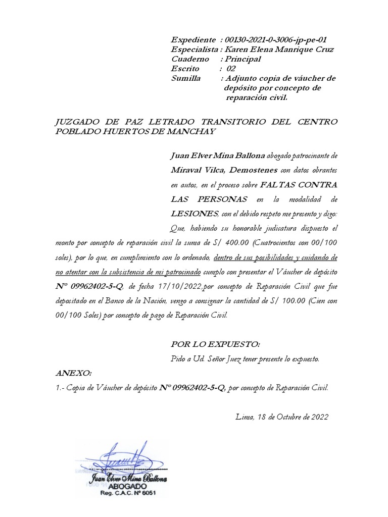 Consignacion Ademostenes | PDF