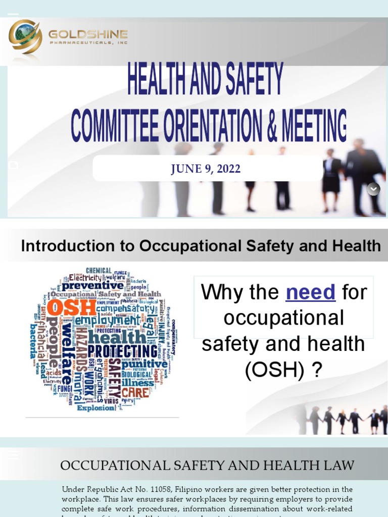 BOSH Orientation and OSH Law Overview | PDF | Occupational Safety And ...