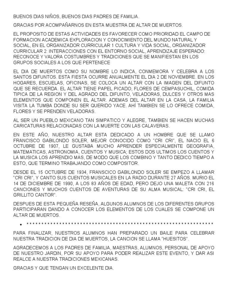 Dia de Muertos | PDF