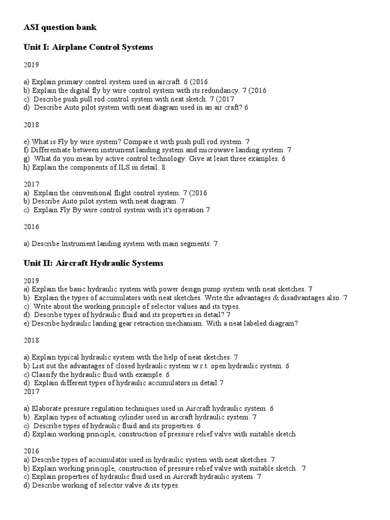 ASI Question Bank | PDF | Firefighting | Aerospace