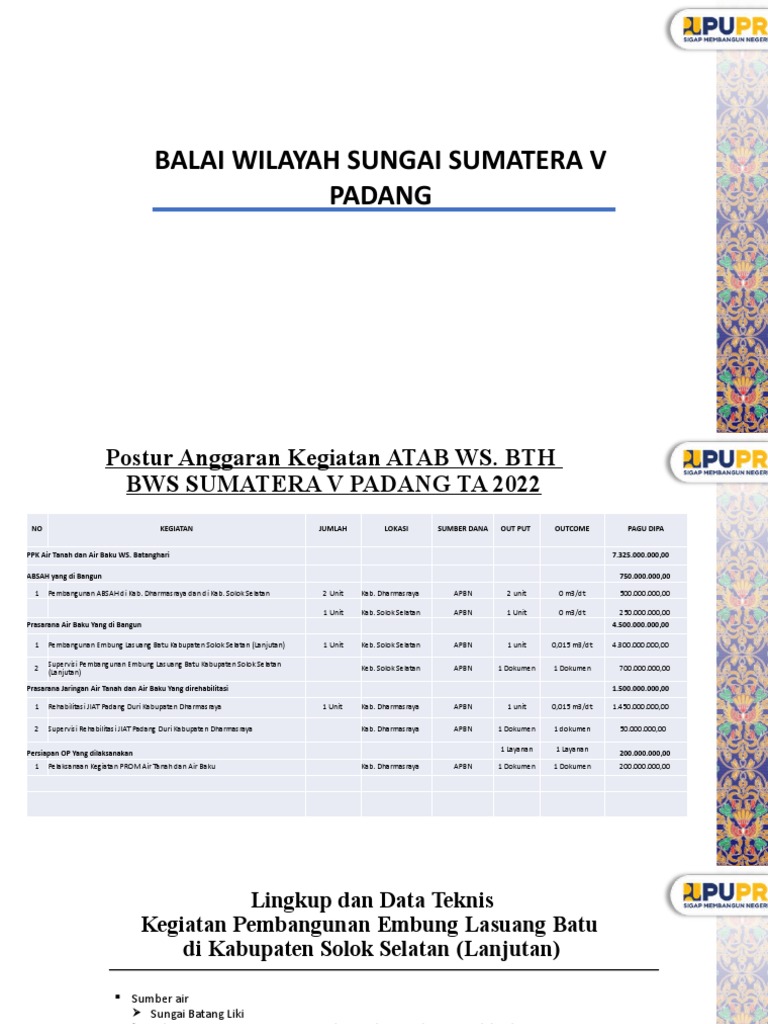 Paparan Atab BTH BWSS V 2022 | PDF