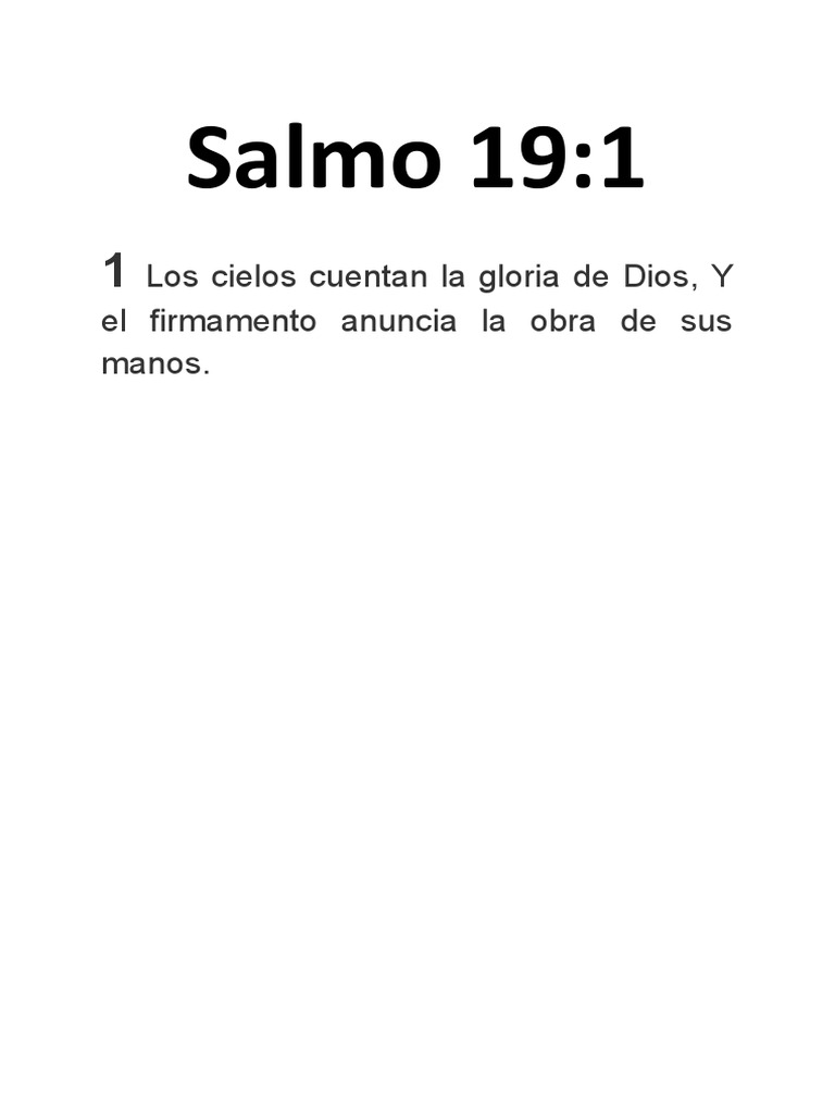 Salmo 19 1 | PDF