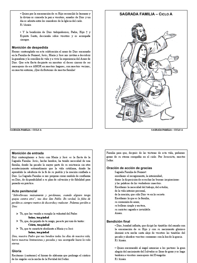 Sagrada Familia 2019 | PDF | Oración | orador del Señor