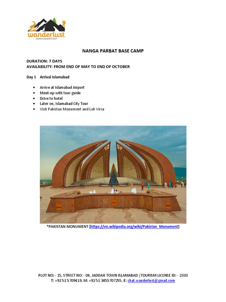 7 Days Nanga Parbat Base Camp | PDF | Mountaineering