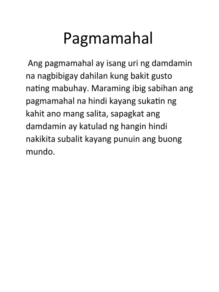 Pagma Mahal | PDF