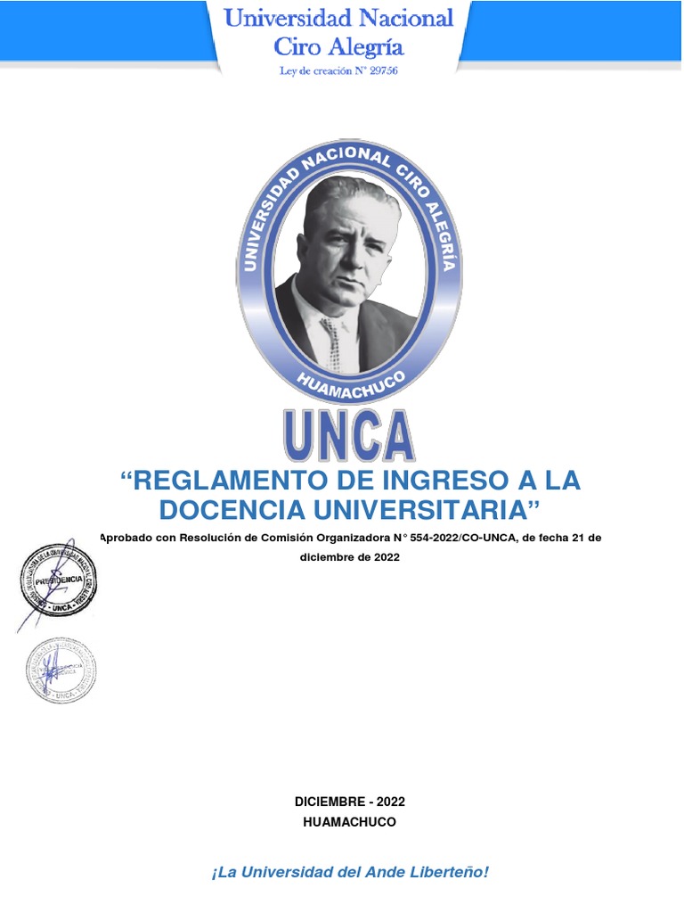 Reglamento Ingreso Docencia Universitaria 002 2022 | PDF | Educación más alta | Maestros