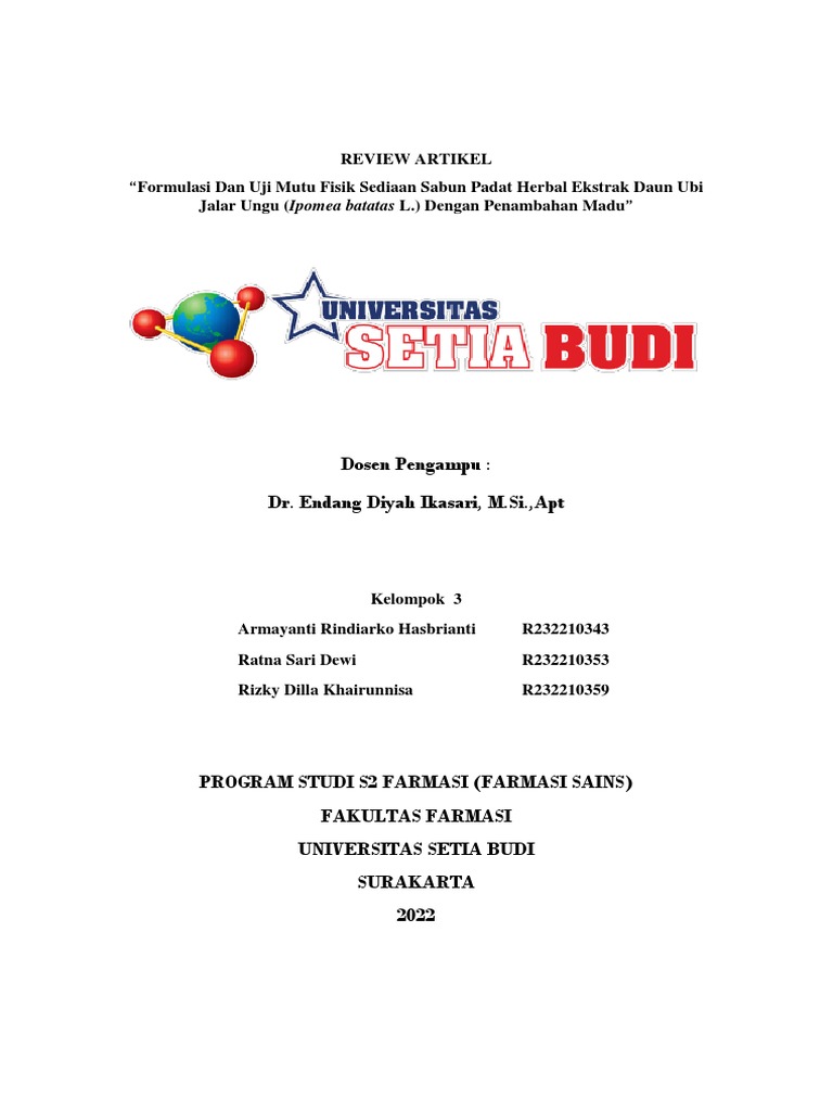 KELOMPOK 3 - Review Artikel - TSBA | PDF