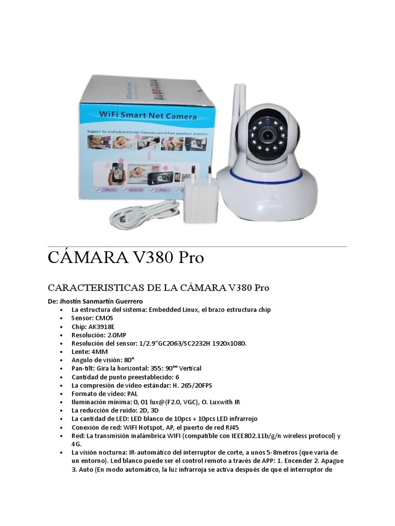 CÁMARA V380 Pro | PDF | Yo telefono | Diodo emisor de luz