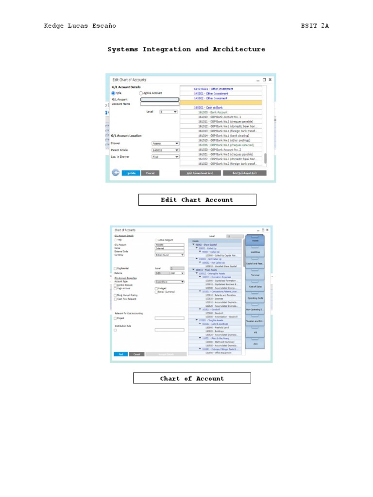 Systems Integration Chart of Accounts | PDF | Finance & Money ...