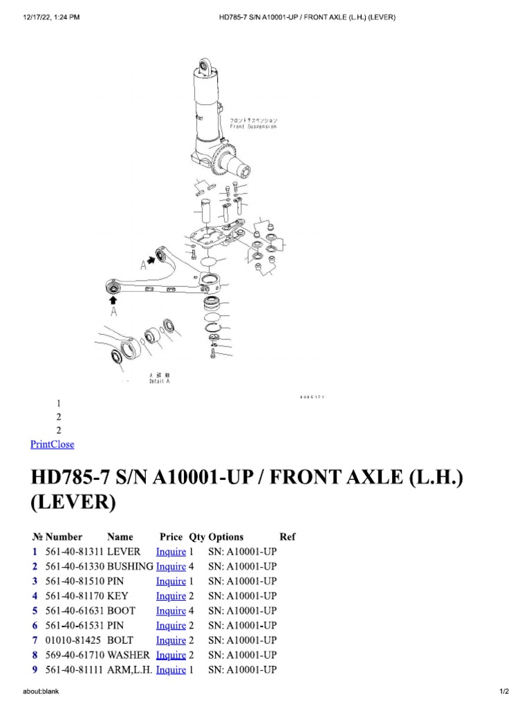 HD785-7 A Frame Left 5614081111 | PDF