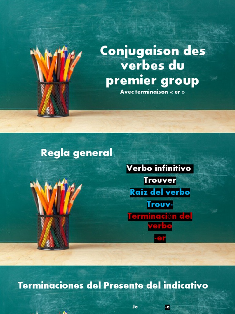 Conjugaison Des Verbes Du Premier Group | PDF | Typologie linguistique ...
