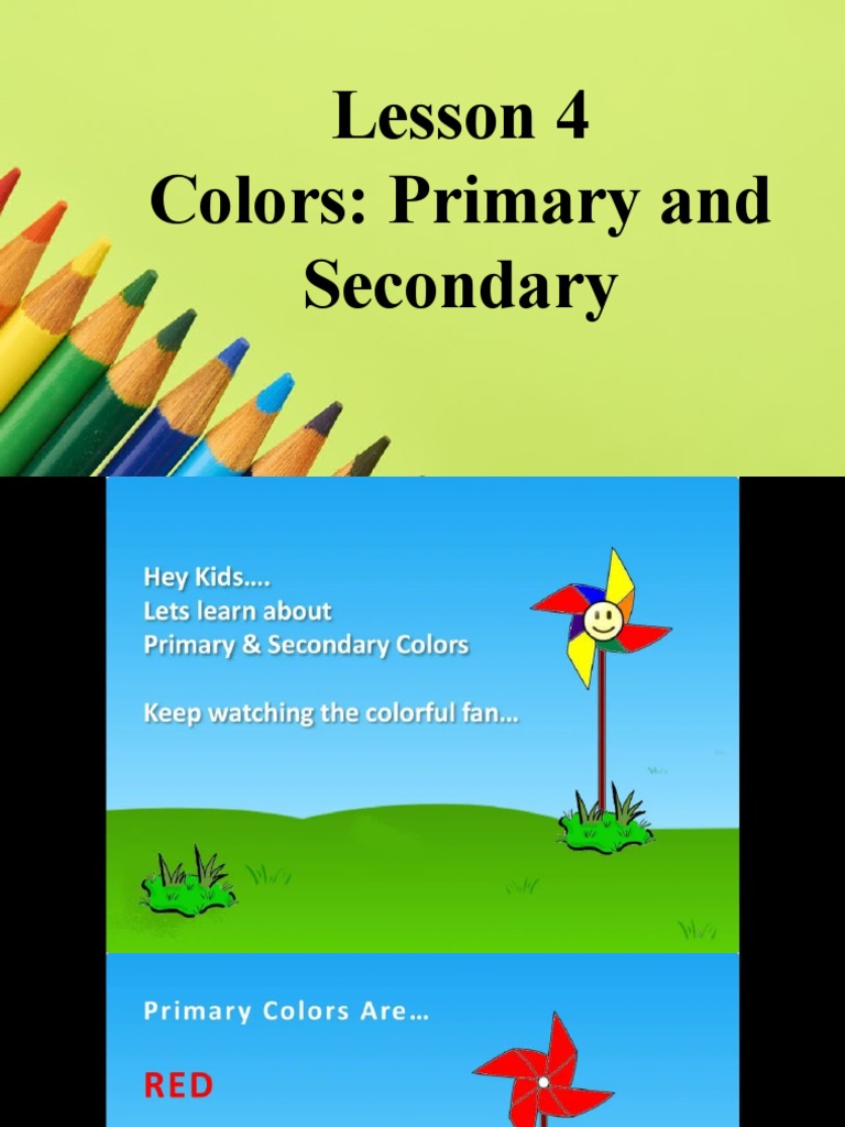 Lesson 4 Colors Primary and Secondary | PDF