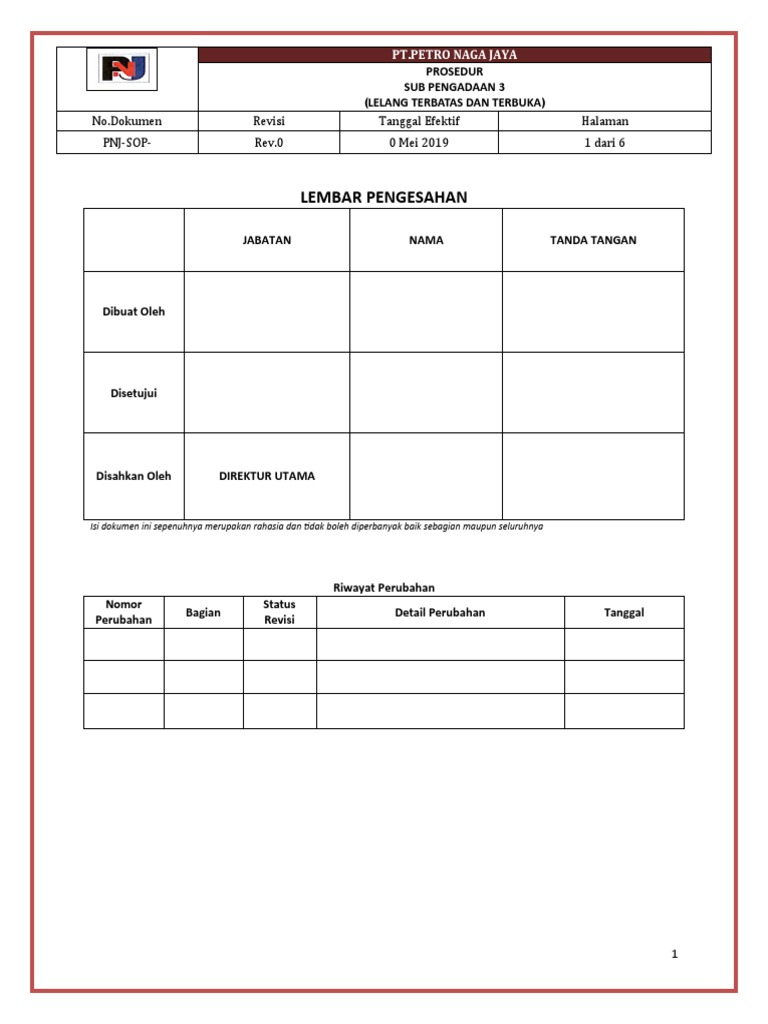 SOP Lelang Terbatas Dan Terbuka 7 | PDF