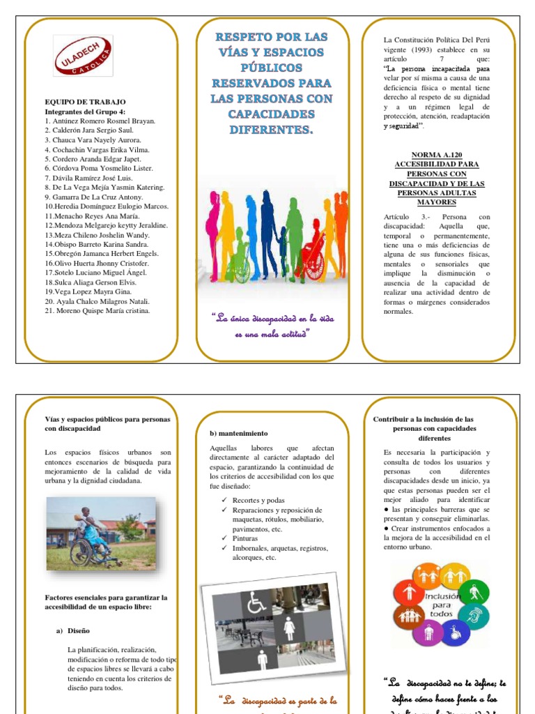 Triptico | PDF | Invalidez | Ciencias de la Información