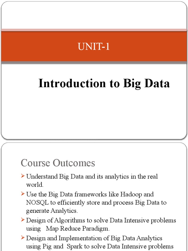 Bda Unit 1 | PDF | Big Data | Data Analysis