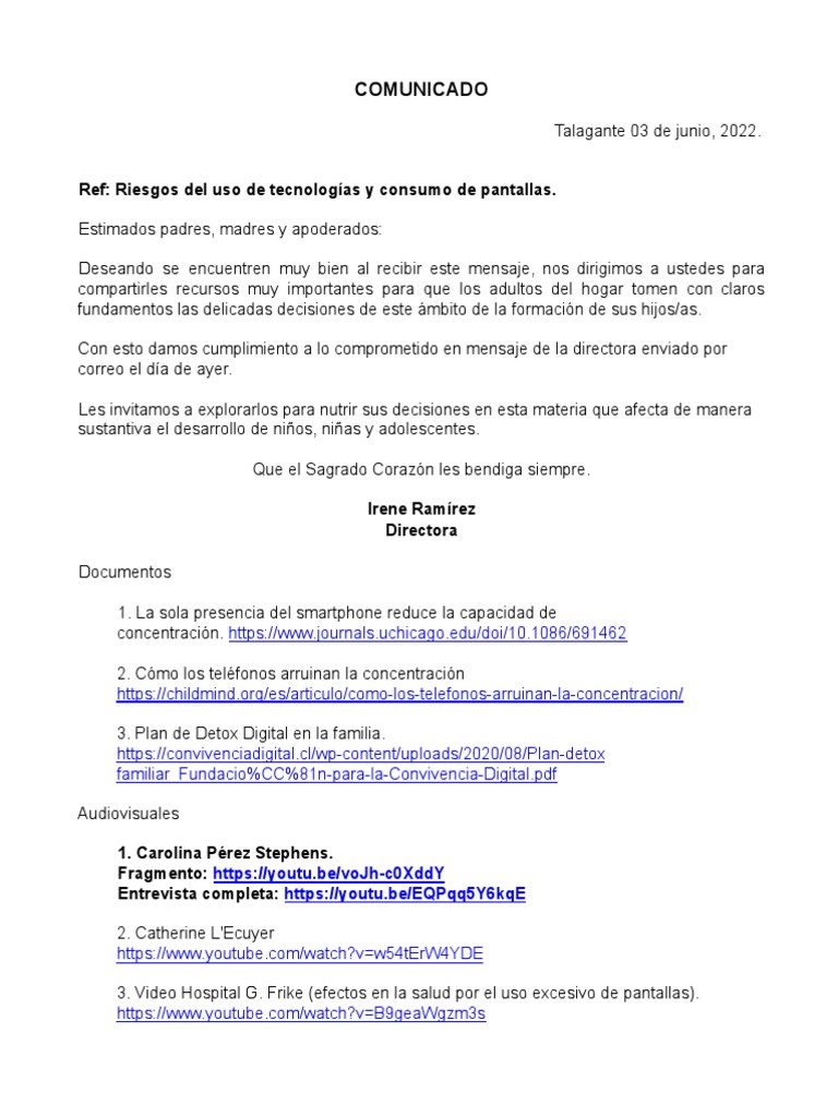 Circular Uso Tics | PDF