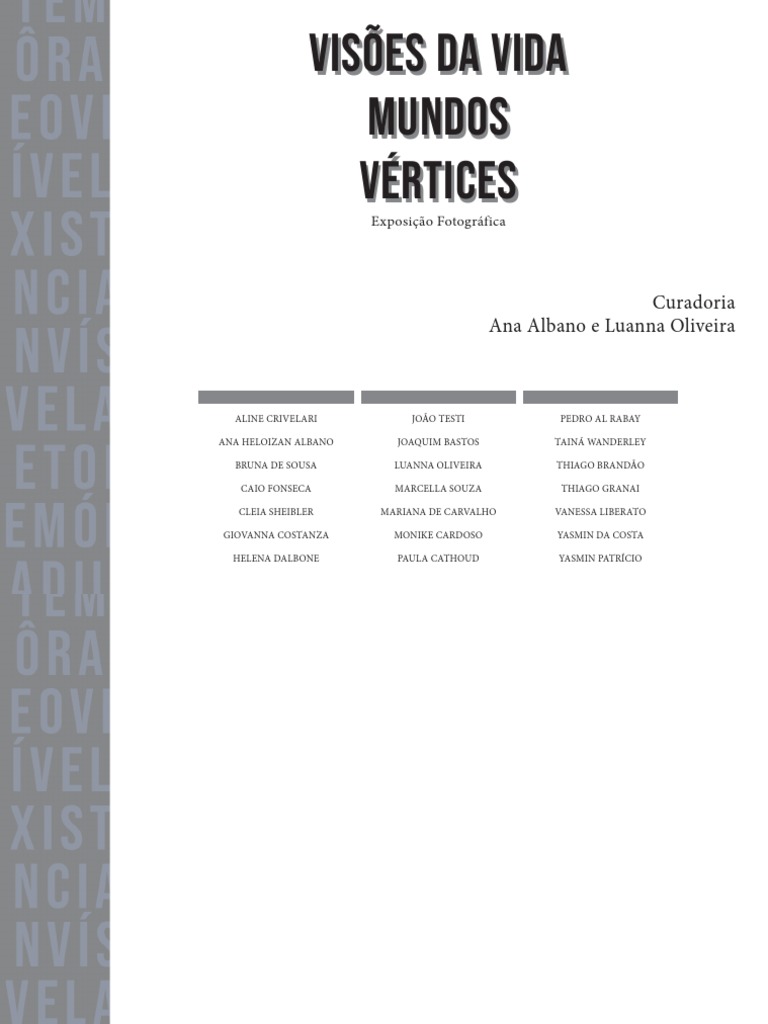 CatalogoFinal Visão Da Vida Vertice e Mundo | PDF | Cor | Imagem