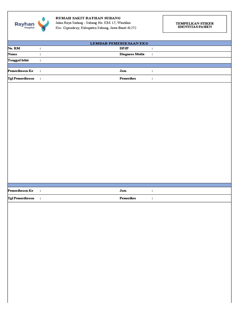 Lembar Pemeriksaan EKG | PDF