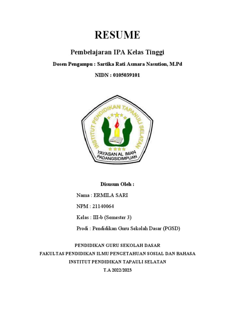 Cover Resume Ipa | PDF