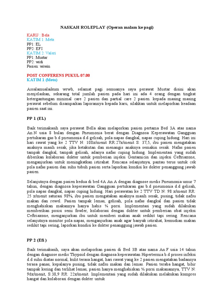 Naskah Roleplay Ujian | PDF