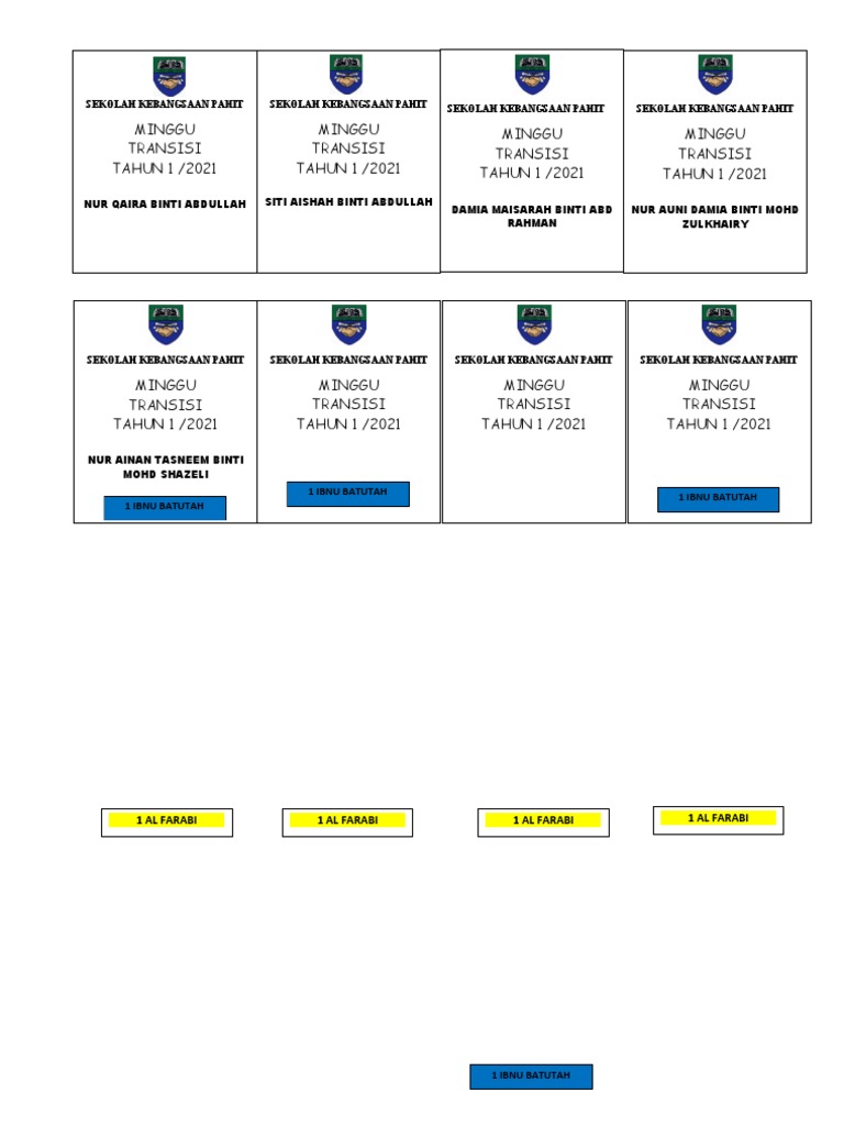 Tag Nama Transisi | PDF