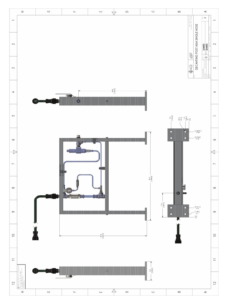 Decanting Post (DWG - No 204092 - Revision - F) | PDF
