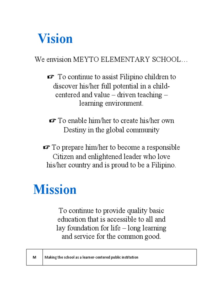 Meyto - Vision - Mission | PDF