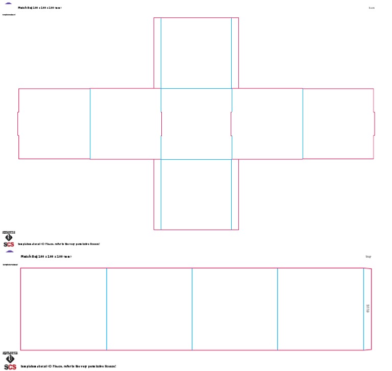 Molde de Caja Cuadrada Tipo Cerillas | PDF