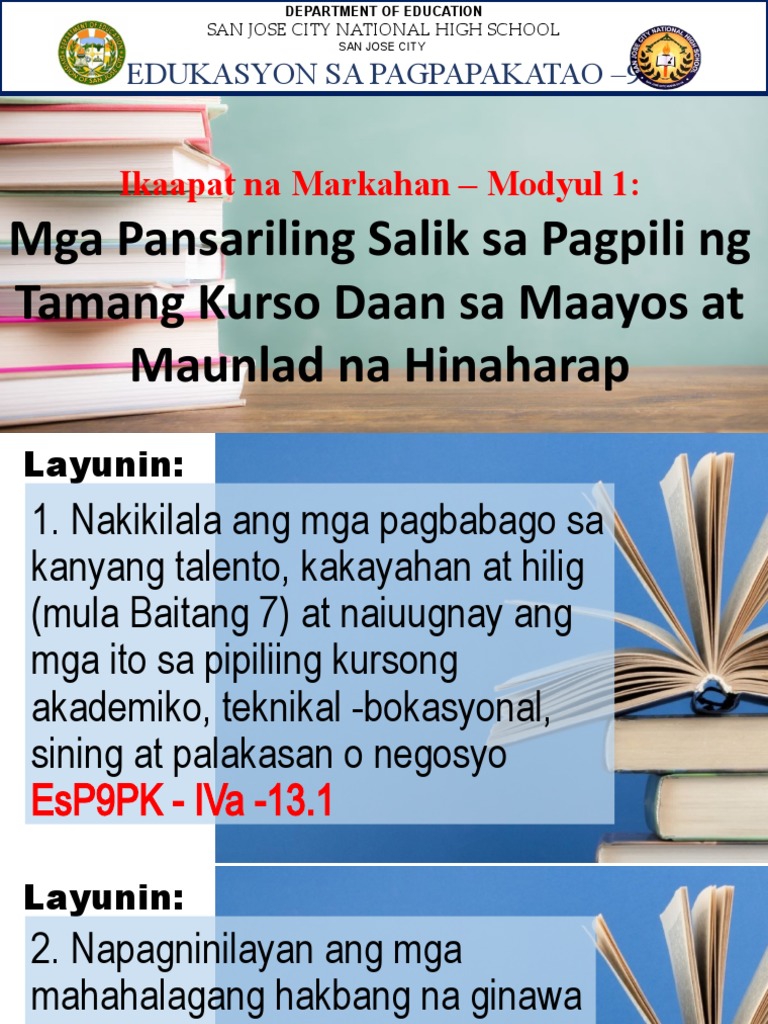 Esp 9 Q4 PPT Week1 Online Class | PDF