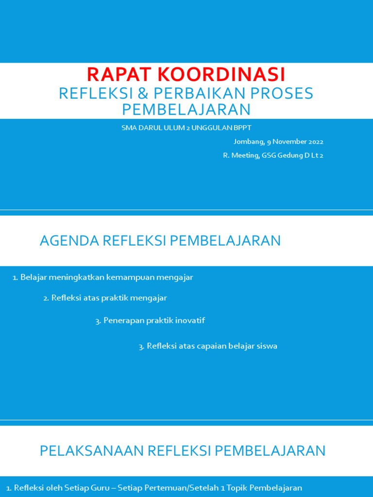 PPT Refleksi Pembelajaran | PDF