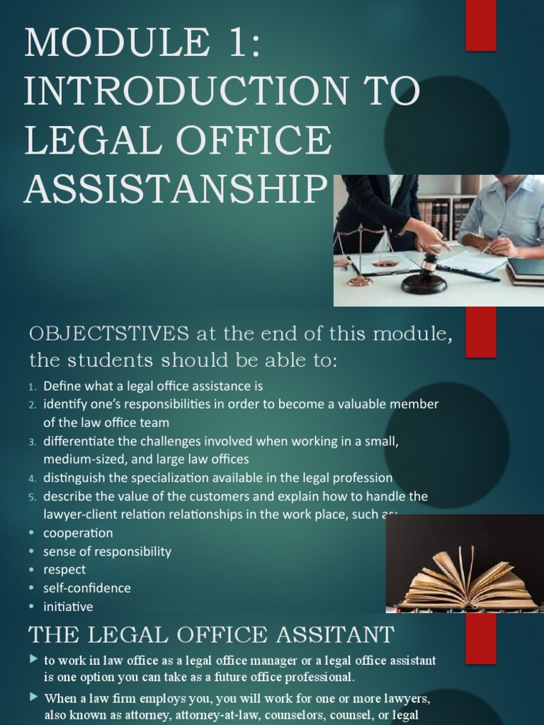 MODULE 1. Legal Office Assistant 1 | PDF | Lawyer | Confidentiality