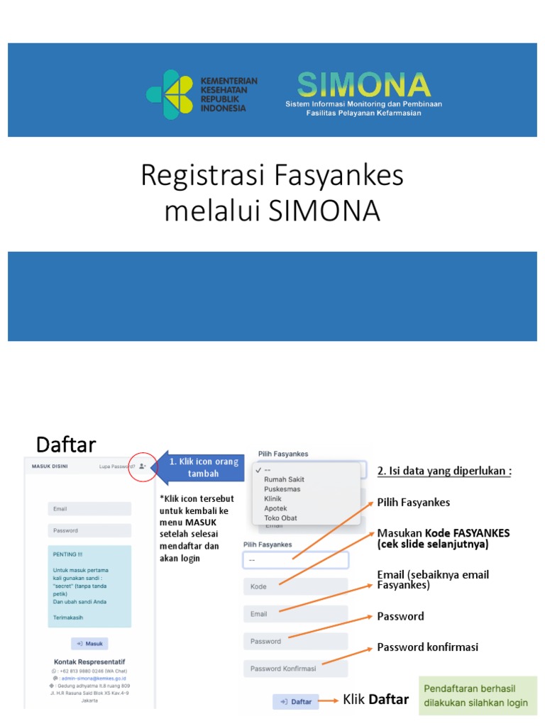 Pendaftaran & Login SIMONA New | PDF