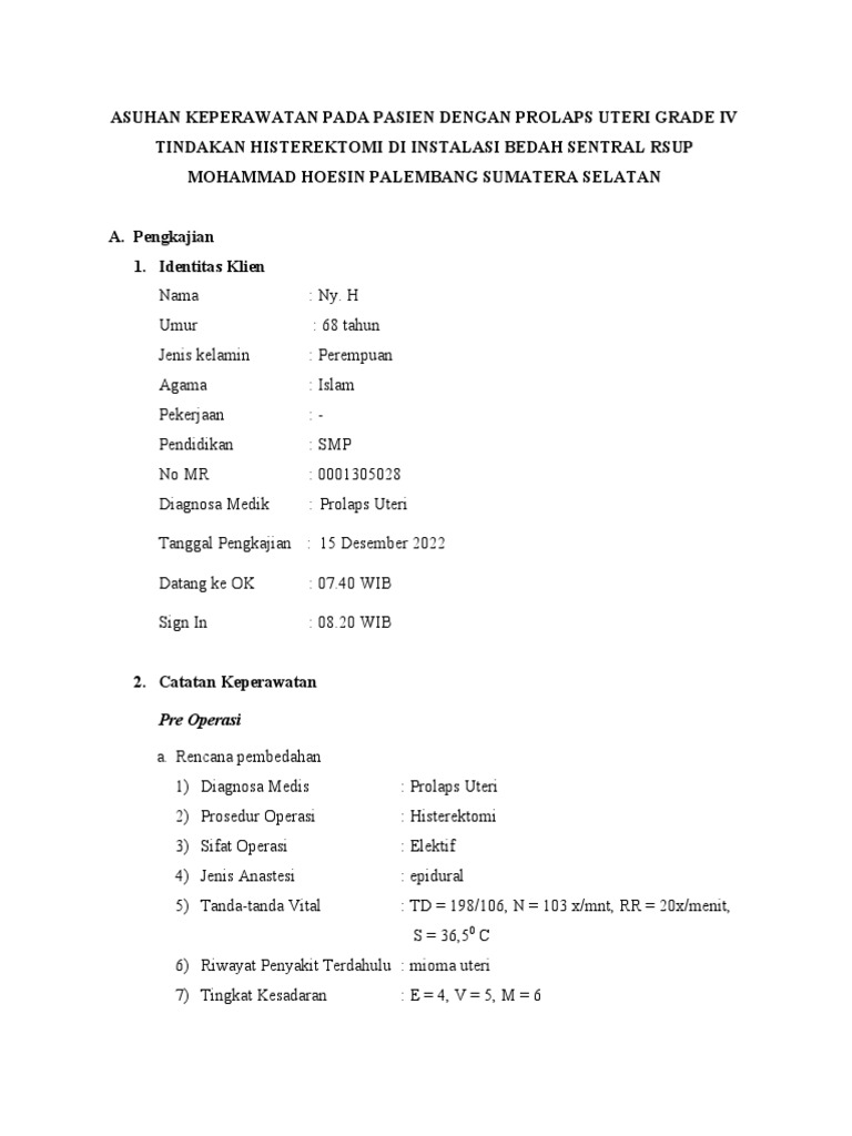 Askep Laporan Kasus Kelompok 5 KMB 2 | PDF