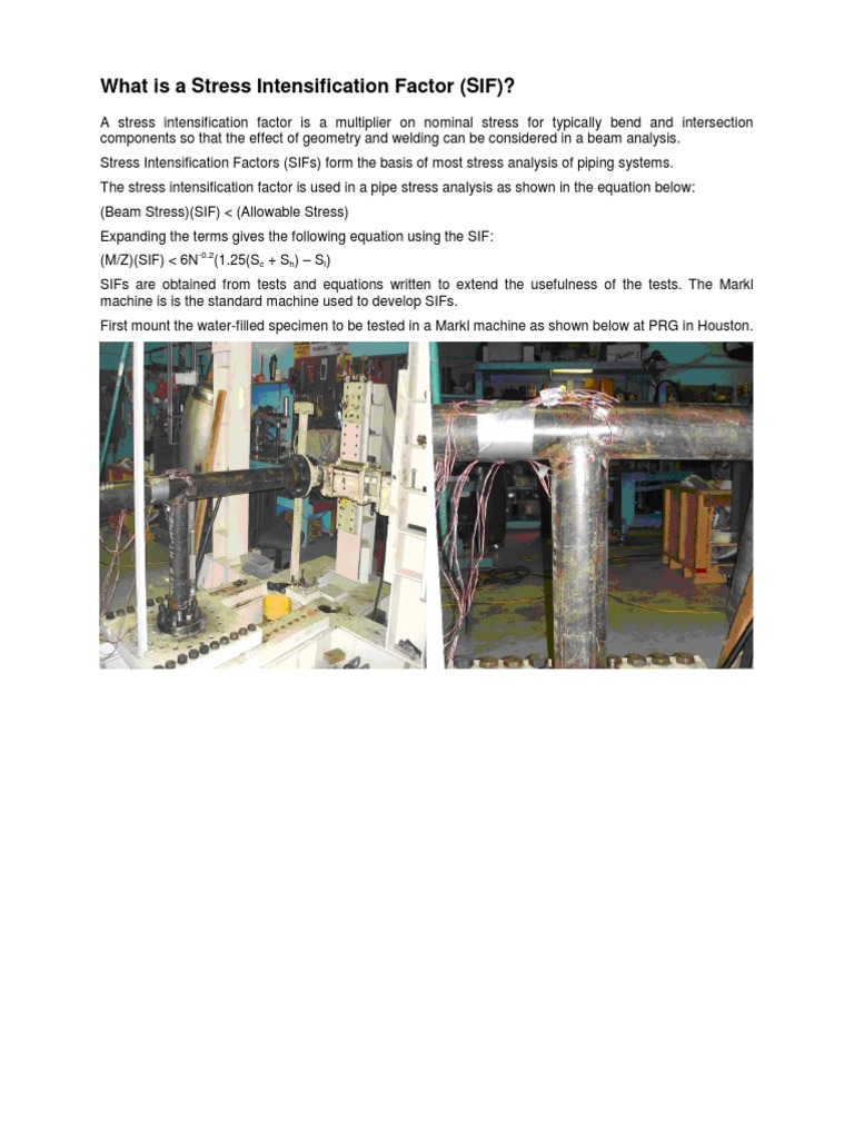 Stress Intensification Factor Guide | PDF | Stress (Mechanics) | Finite ...