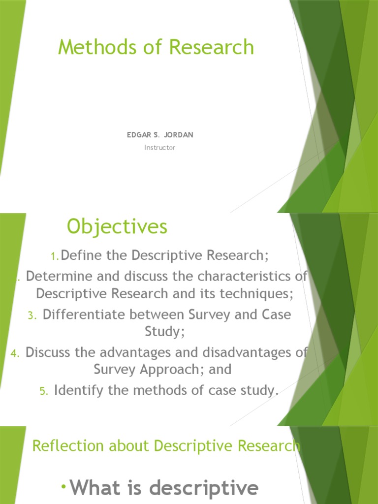 Methods of Research: Edgar S. Jordan | PDF | Survey Methodology ...
