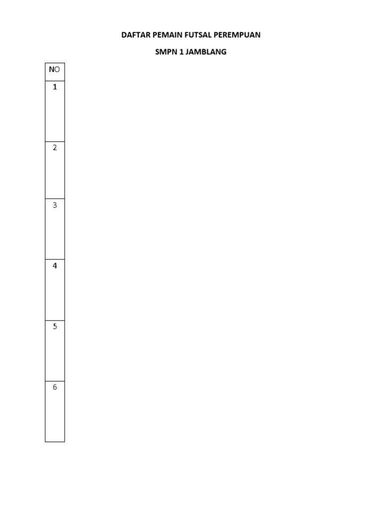 FUTSAL Line Up | PDF
