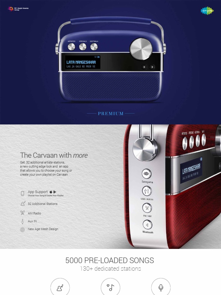 Saregama Carvaan Premium Product Brochure 1.0 | PDF | Mobile Computers ...