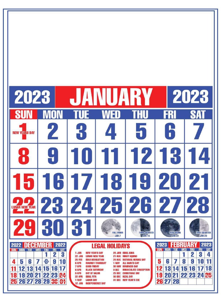 PH Calendar 2023 Updated | PDF