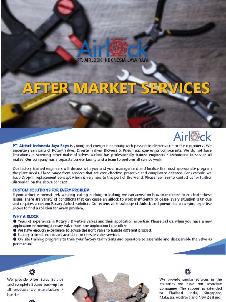 PT. Airlock Service Brochure | PDF | Valve | Mechanical Engineering