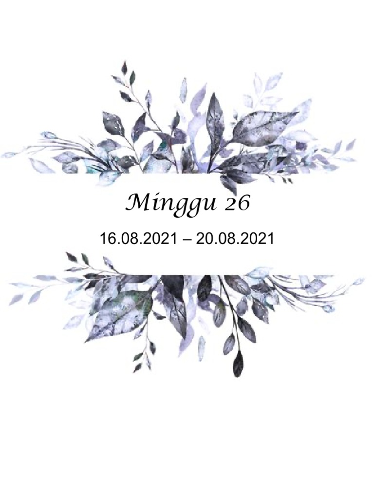 RPH Minggu Ke-26 | PDF