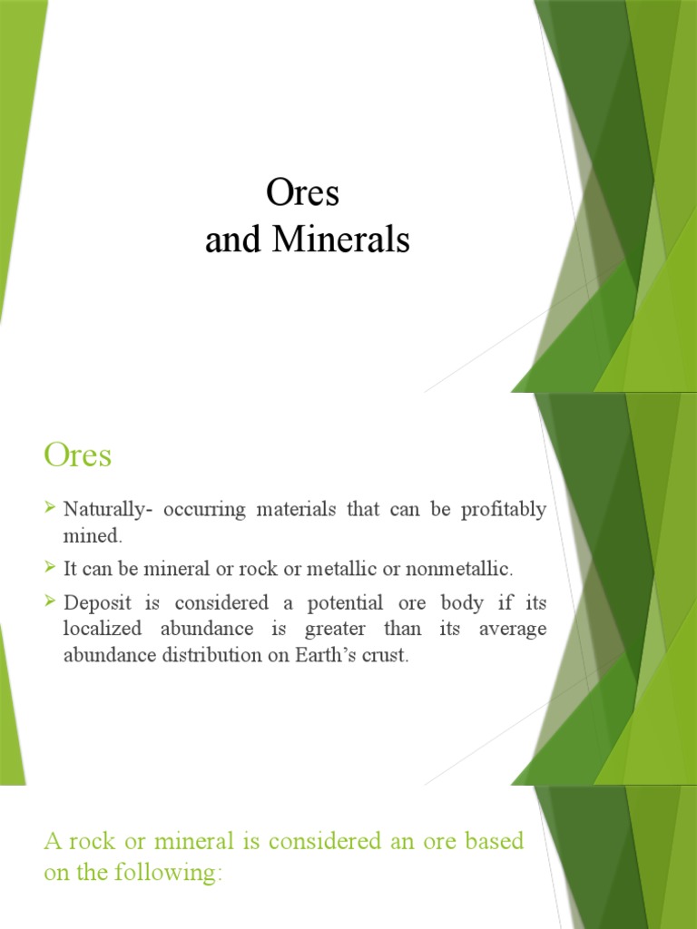 Ores and Minerals | PDF | Magma | Mining