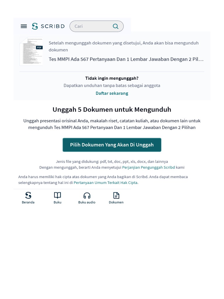 Unggah Dokumen - Scribd | PDF