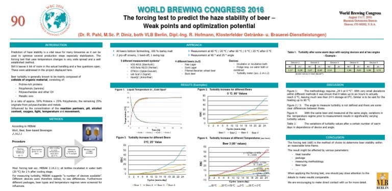 Beer Turbidity Measurement Methods | PDF | Beer | Brewing