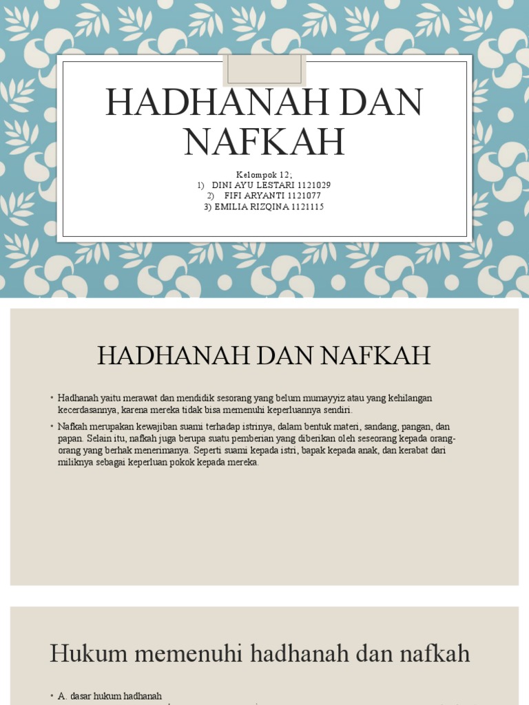 Hadhanah Dan Nafkah | PDF | Agama & Spiritualitas